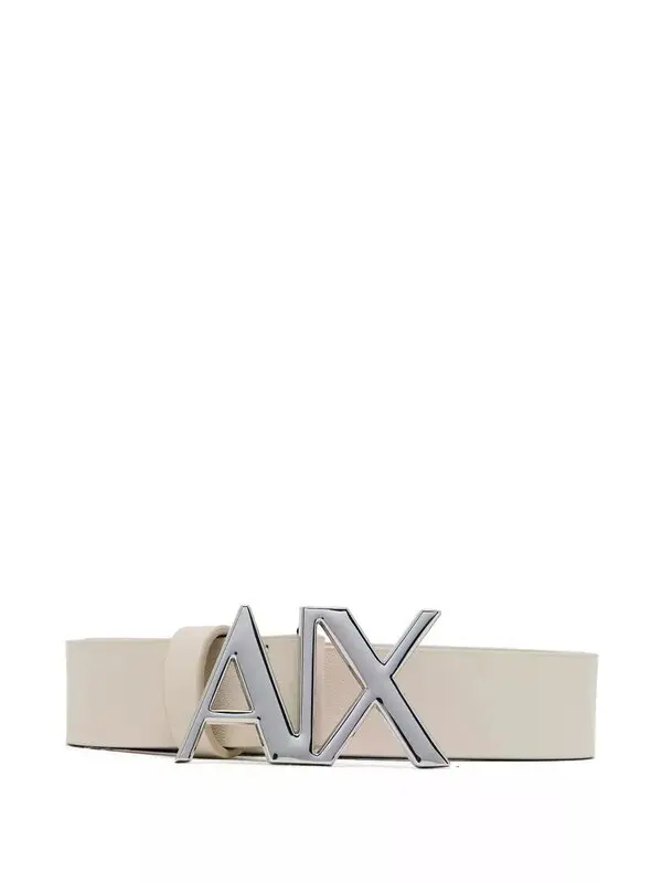 Armani Exchange Logo Buckle Belt - Neutrals