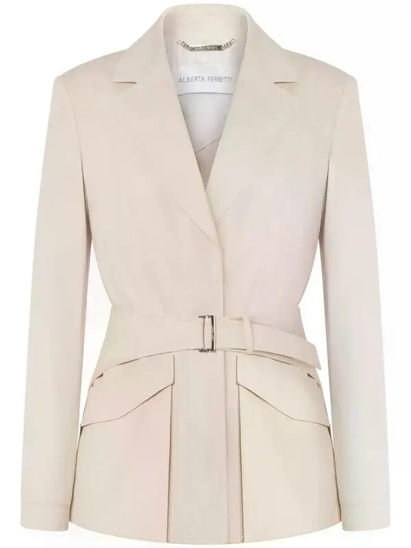 Alberta Ferretti Belted Blazer