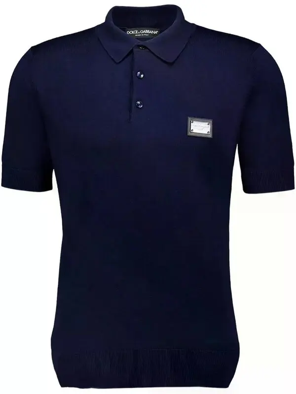 Dolce & Gabbana Wool Polo Shirt - Blue