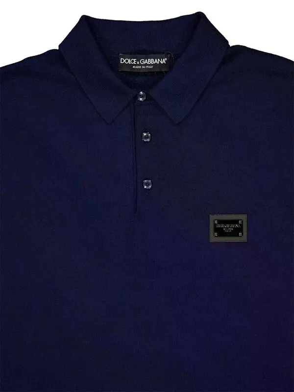 Dolce & Gabbana Wool Polo Shirt - Blue