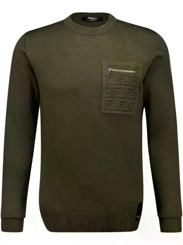 Fendi Knitted Jumper - Green
