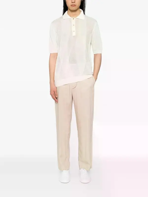 Tagliatore Knitted Polo Shirt - Neutrals