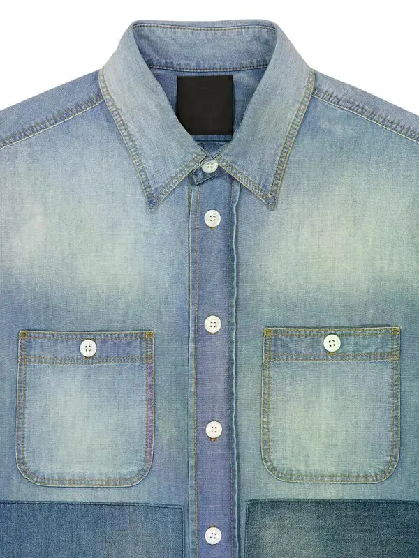 Givenchy Patchwork Denim Shirt