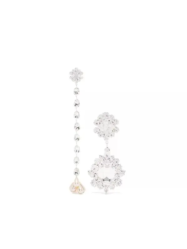 Magda Butrym Mismatched Crystal Earrings - Silver
