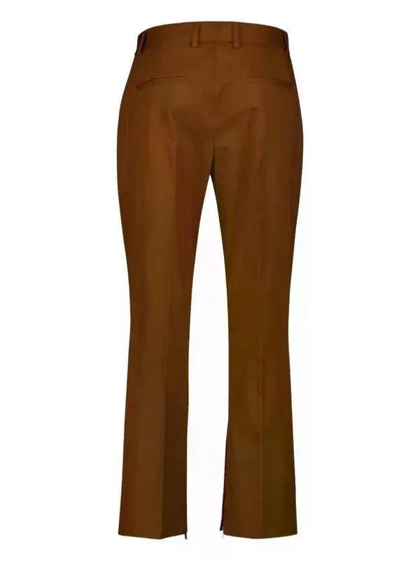 Off-White Cotton Straight-leg Trousers - Brown