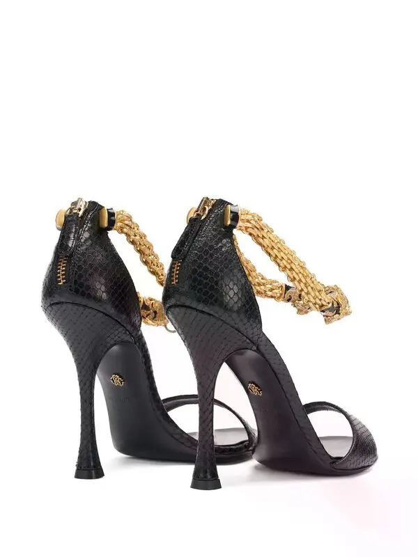 Roberto Cavalli Jewel Tigers Sandals - Black