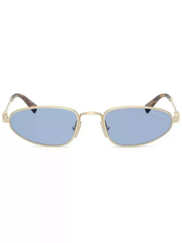 Miu Miu Logo Sunglasses - Gold
