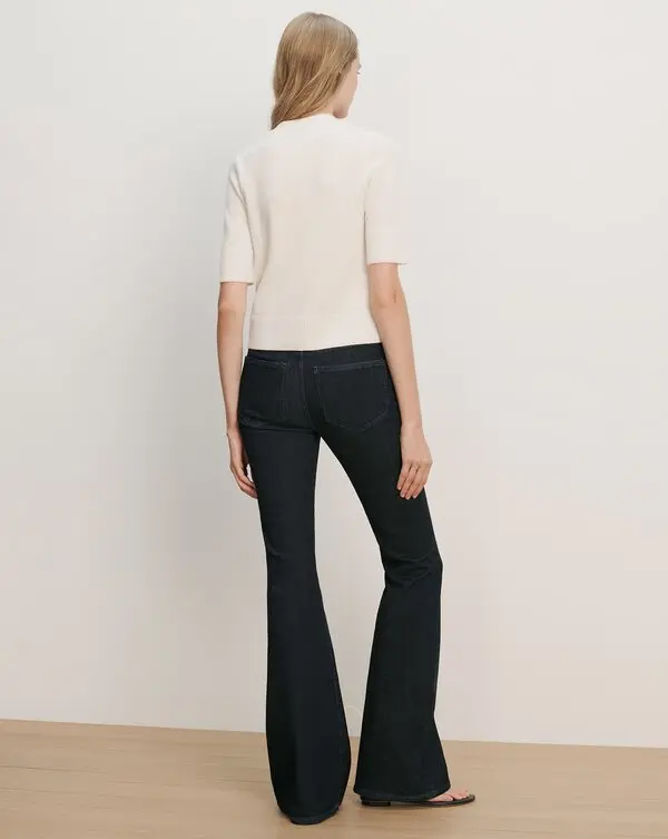 Veronica Beard Solene Short-sleeve Cashmere Cardigan