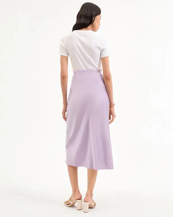 Veronica Beard Clover Stretch-silk Slip Skirt - Soft Lilac