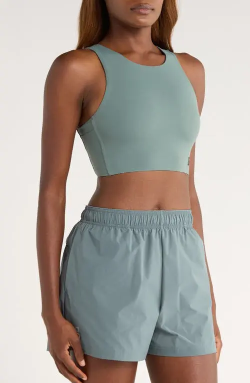 On Core 2-in-1 Cropped Tank Top - Olive