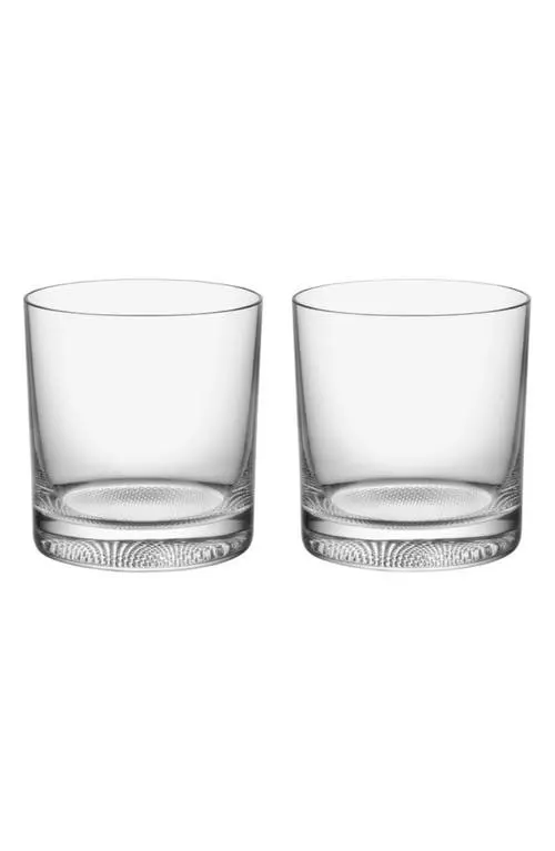 KOSTA BODA Limelight Set Of 2 Double Old Fashion Glasses - Clear