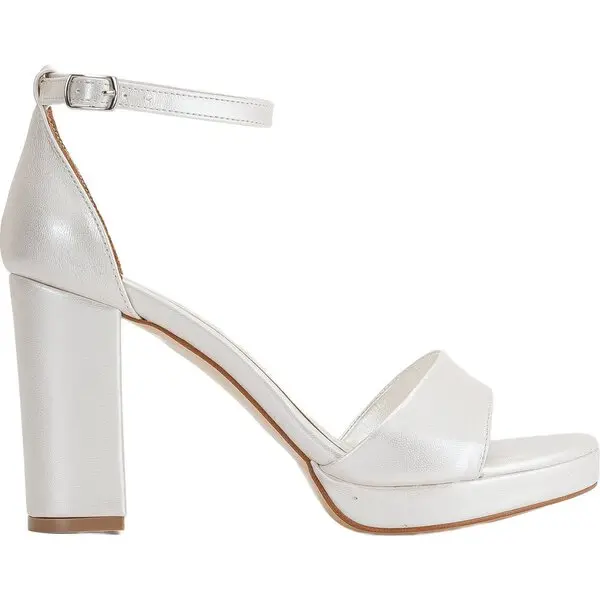 FOREVER & ALWAYS SHOES Blair Platform Sandals - Ivory Faux Leather
