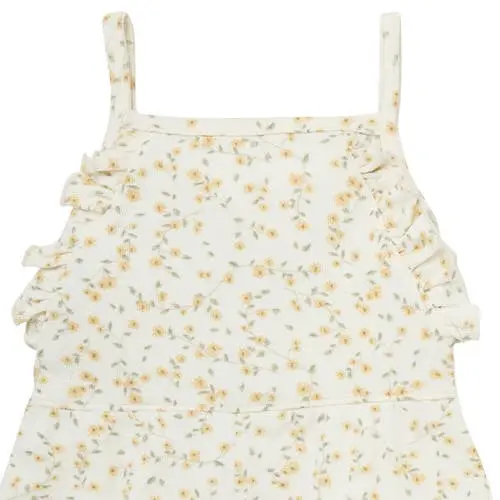 MODERN MOMENTS™ BY GERBER Ruffle Short Romper - Ivory Vines