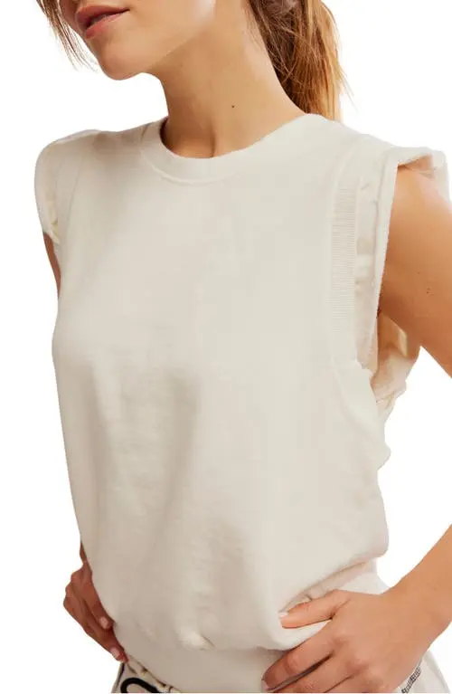 Free People Flutter Cotton Tank Top - Ivory