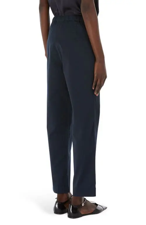 MM BY MAX MARA Mm Mara Stretch Cotton Ankle Pants - Navy
