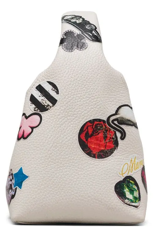 Marc Jacobs Mini Sack Sticker Leather Top Handle Bag
