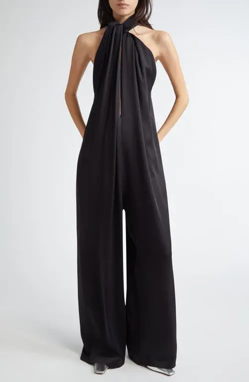 Stella McCartney Envers Satin Jumpsuit - Black