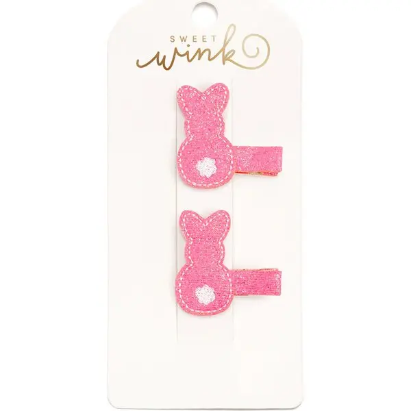 SWEET WINK Peeps Easter Hair Clips - Pink