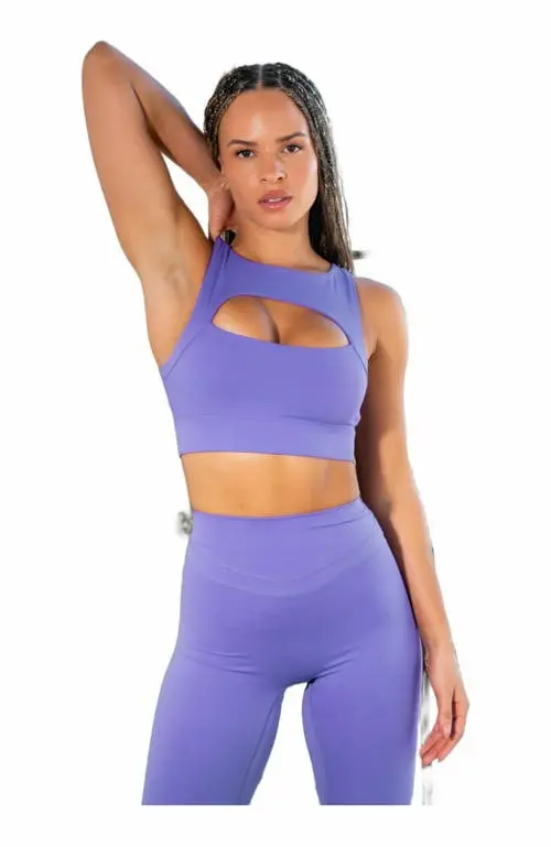 VITALITY Pulse Keyhole Longline Tank Top - Neon Lilac