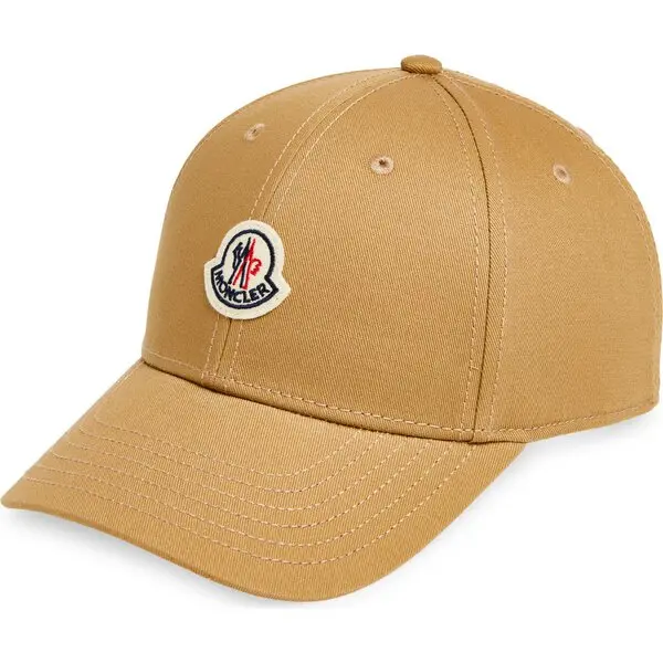 Moncler Logo Patch Baseball Cap - Beige