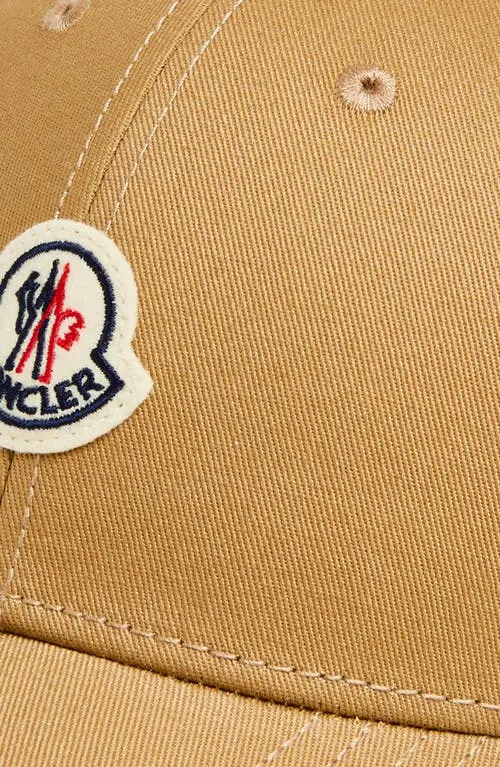 Moncler Logo Patch Baseball Cap - Beige