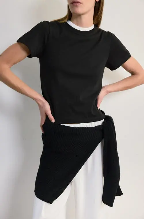 Almina Concept Short Sleeve Tee - Black