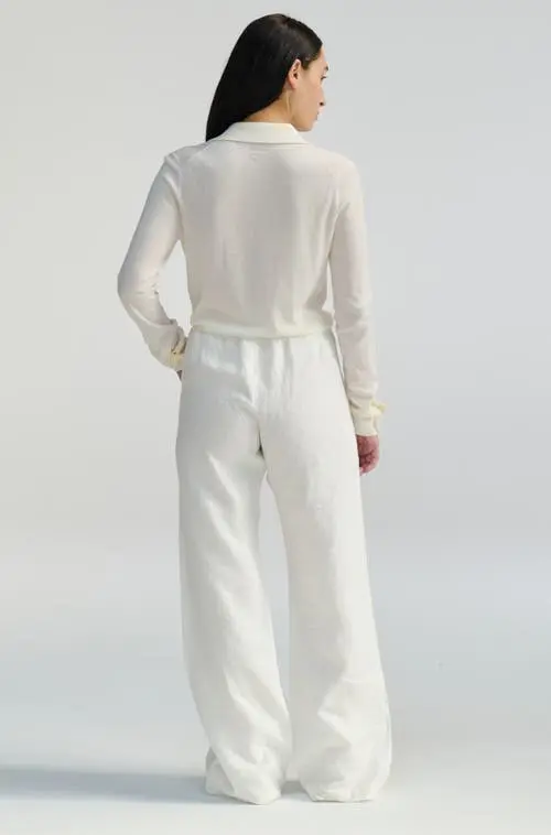 Almina Concept Button Up Knit Top - Ivory