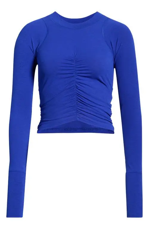 Free People Tempo Ruched Long Sleeve T-shirt - Electric Shock