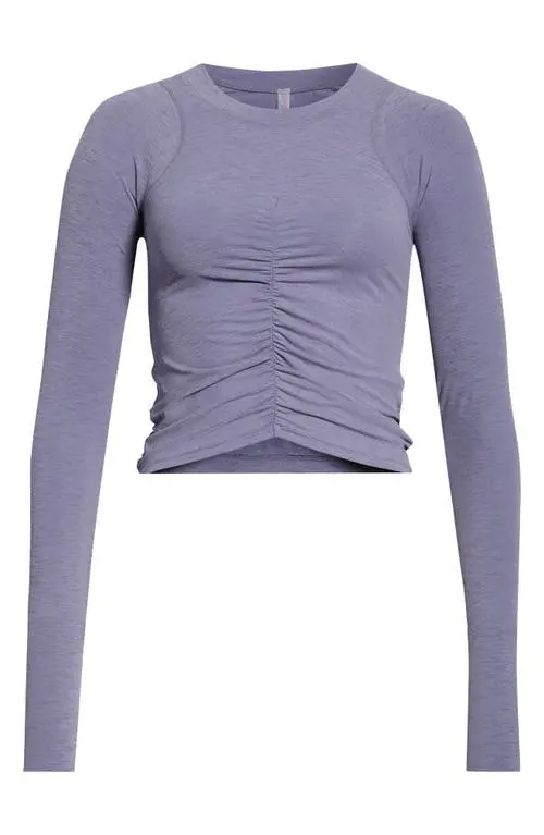 Free People Tempo Ruched Long Sleeve T-shirt - Graphite
