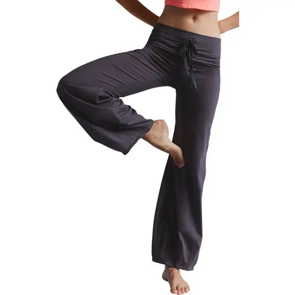 Free People Quick Step Drawstring Flare Pants - Chocolate