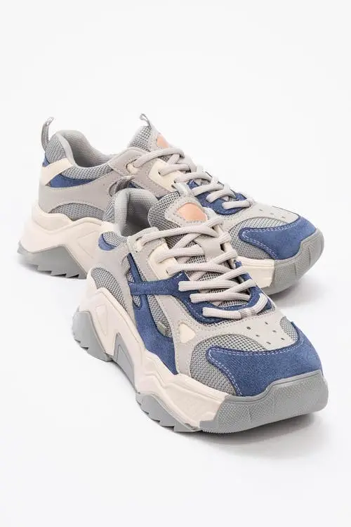 PROLOGUE SHOES Loretta Platform Sneakers - Blue