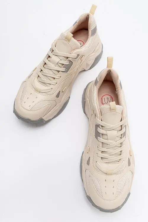 PROLOGUE SHOES Loretta Platform Sneakers - Ecru