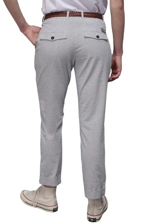 WILDFANG The Empower Seersucker Trouser - Navy/white
