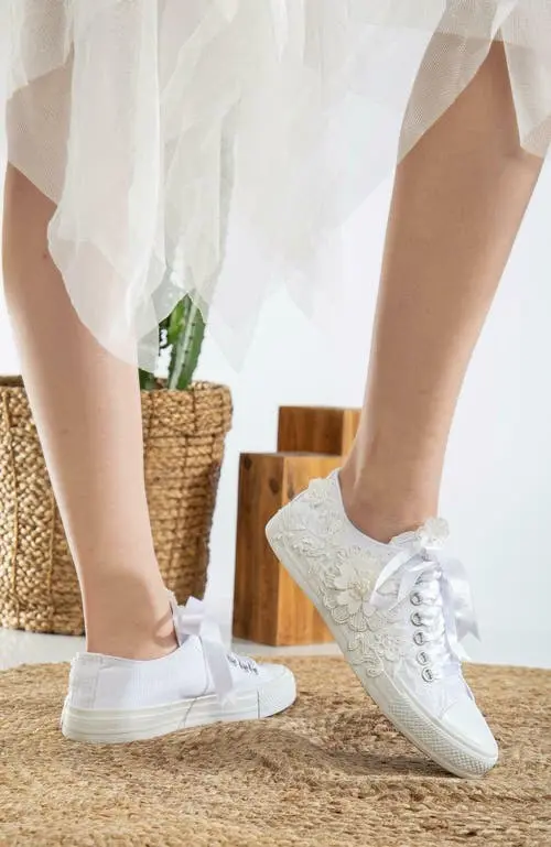 FOREVER & ALWAYS SHOES Peyton Bridal Sneakers