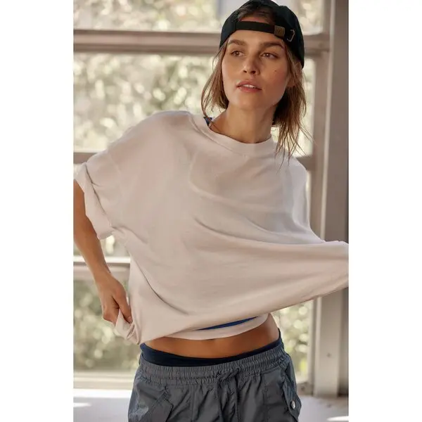 Free People Tackle Cotton T-shirt - White