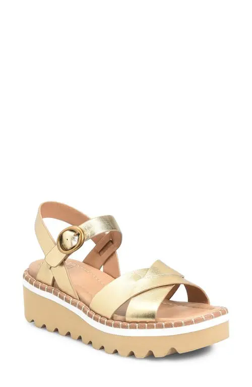 SOFFT Ruthie Platform Wedge Sandals - Gold