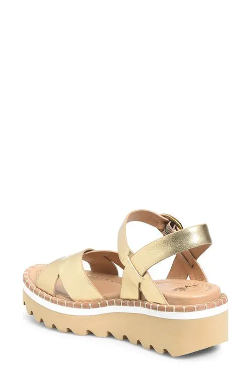 SOFFT Ruthie Platform Wedge Sandals - Gold
