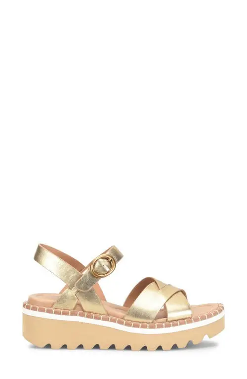 SOFFT Ruthie Platform Wedge Sandals - Gold