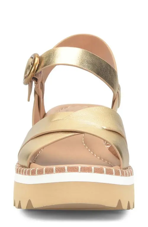 SOFFT Ruthie Platform Wedge Sandals - Gold