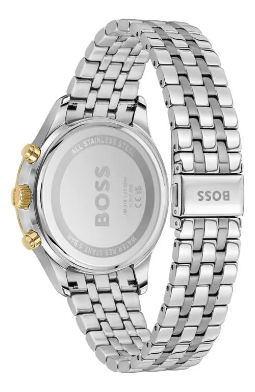 BOSS Avery Chronograph Bracelet Watch - Silver/green