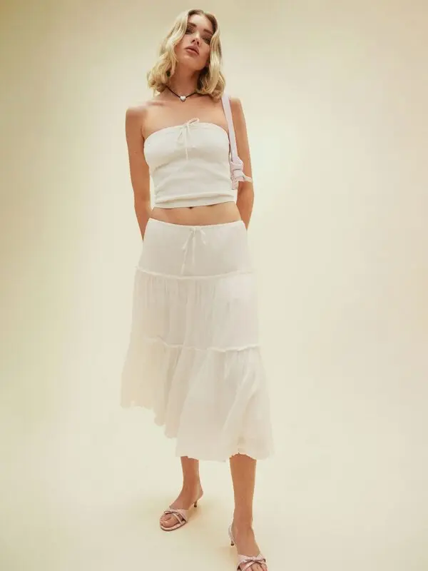REFORMATION Laney Skirt - Ivory