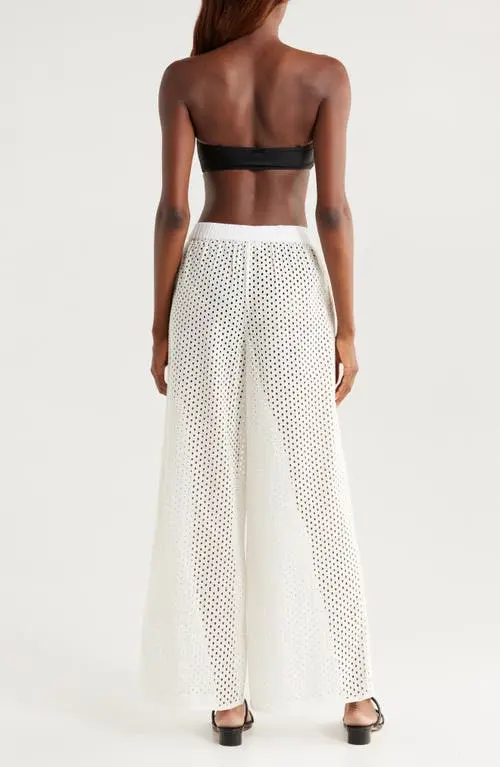 Solid & Striped The Delaney Open Knit Cotton Cover-up Pants
