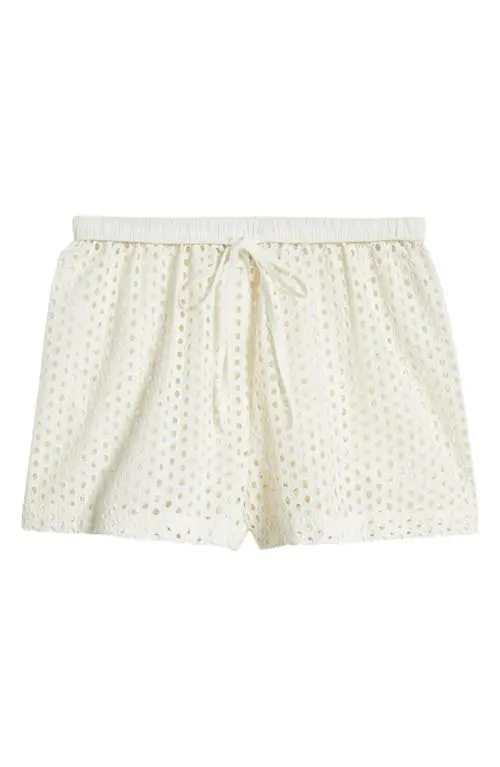 Solid & Striped The Nancy Open Knit Cotton Cover-up Shorts - Brule