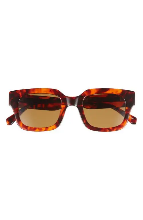 Eyebobs Square Frame Polarized Sunglasses - Red Orange Tortoise/brown