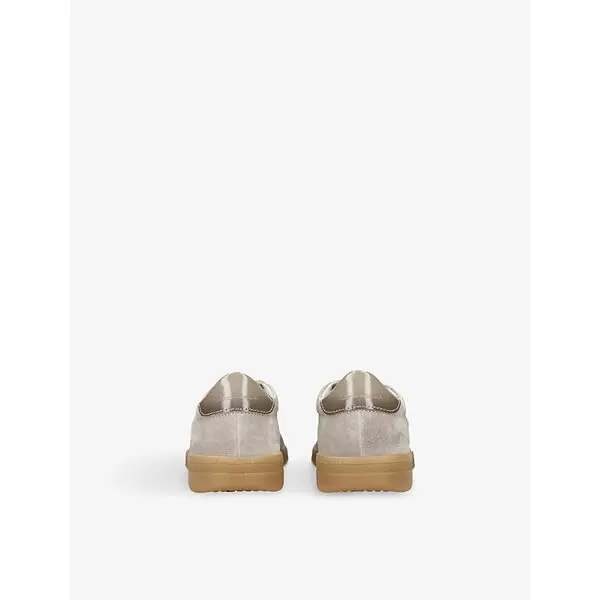 Santoni Oly Pulse Logo-embossed Suede Low-top Trainers