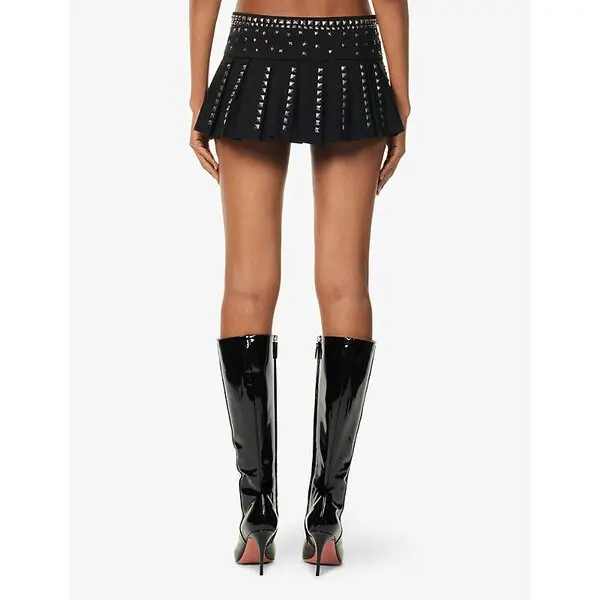 JADED LONDON Onyx Studded Mini Skirt - Black | Editorialist