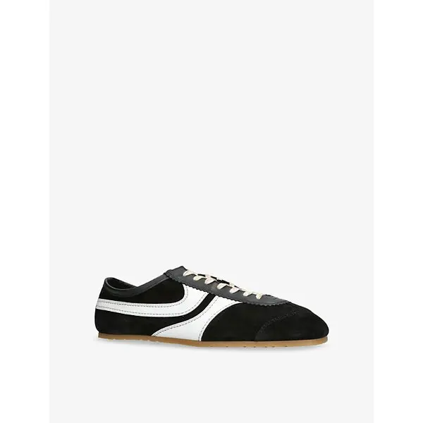 Dries Van Noten Stripe-embroidered Low-top Trainers - Black