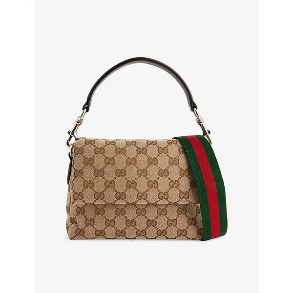Gucci Gg Web Canvas Cross-body Bag - Be.ebony/cocoa/vrv
