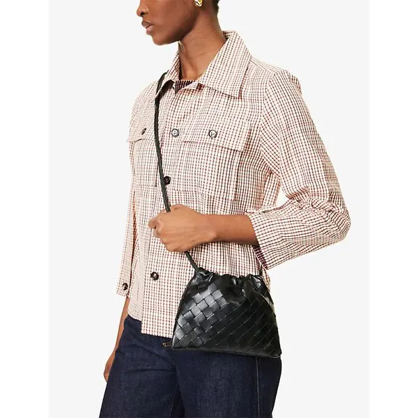 Bottega Veneta Small Leather Cross-body Bag - Black-gold