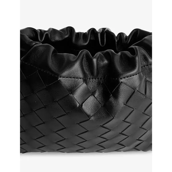 Bottega Veneta Small Leather Cross-body Bag - Black-gold